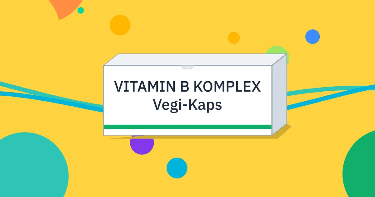Symbolbild: Packung mit der Aufschrift VITAMIN B KOMPLEX Vegi-Kaps (PZN 13826173) – Verfügbarkeit und Bezug in Apotheken in Frankfurt am Main