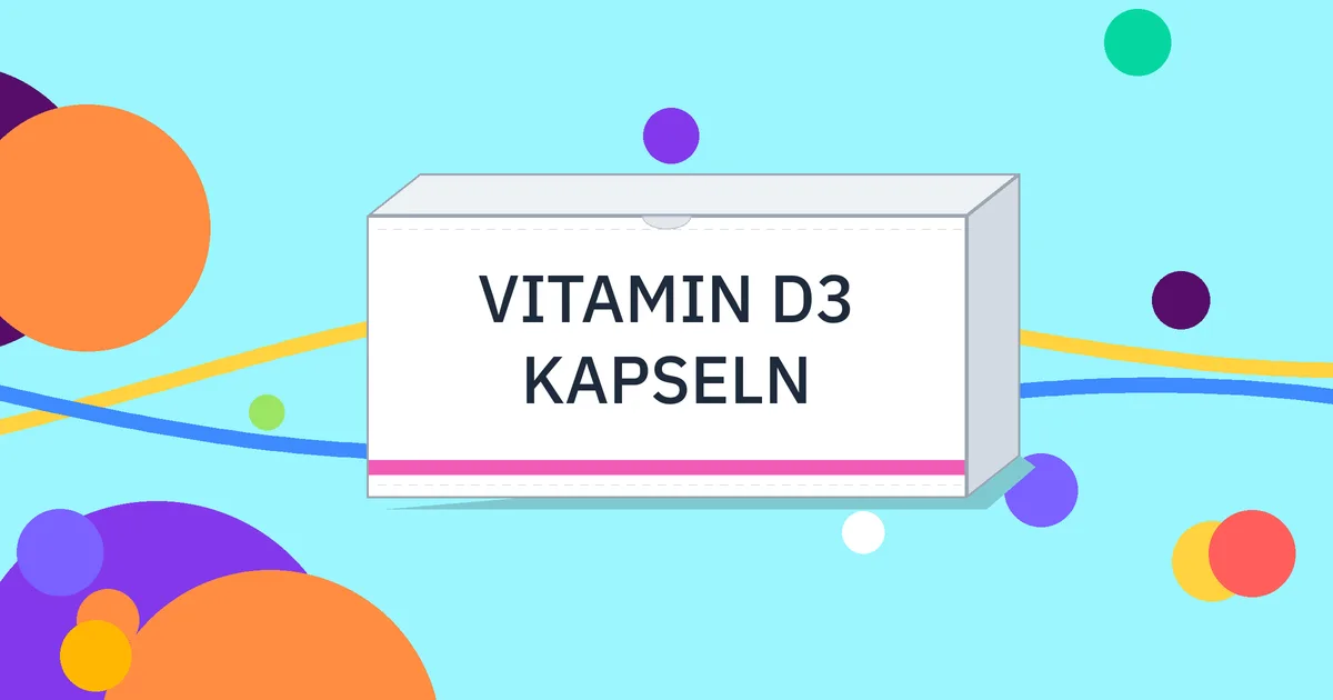 Symbolbild: Packung mit der Aufschrift VITAMIN D3 KAPSELN (PZN 17844794) – Verfügbarkeit und Bezug in Apotheken in Frankfurt am Main