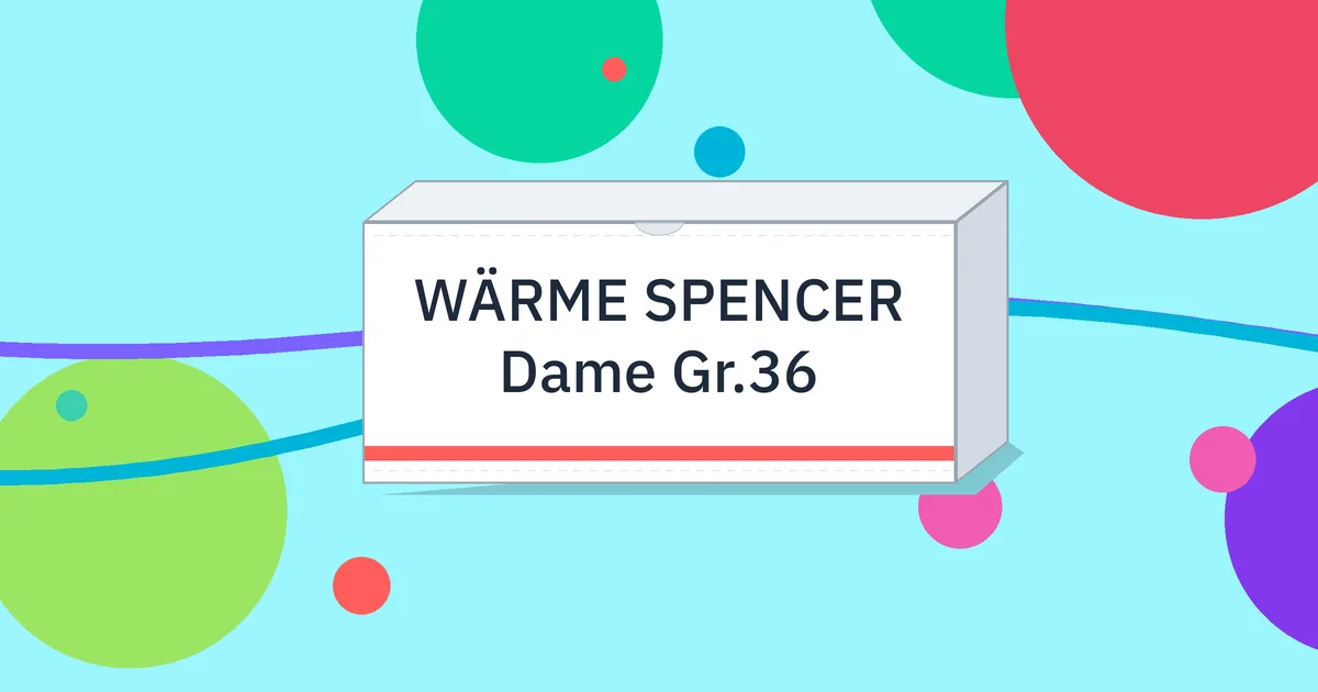 Symbolbild: Packung mit der Aufschrift WÄRME SPENCER Dame Gr.36 (PZN 02445657) – Verfügbarkeit und Bezug in Apotheken in Frankfurt am Main