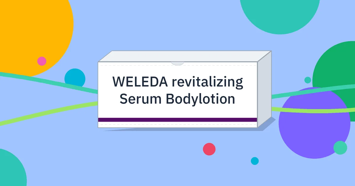 Symbolbild: Packung mit der Aufschrift WELEDA revitalizing Serum Bodylotion (PZN 19774069) – Verfügbarkeit und Bezug in Apotheken in Frankfurt am Main