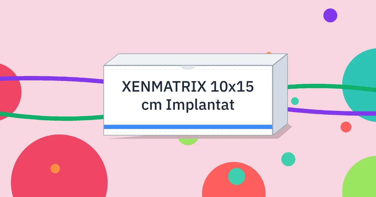 Symbolbild: Packung mit der Aufschrift XENMATRIX 10x15 cm Implantat (PZN 04016831) – Verfügbarkeit und Bezug in Apotheken in Frankfurt am Main