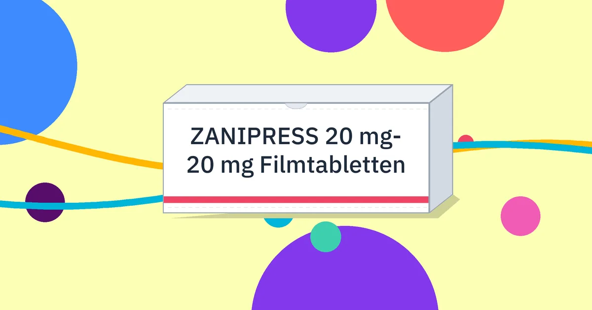Symbolbild: Packung mit der Aufschrift ZANIPRESS 20 mg-20 mg Filmtabletten (PZN 10554343) – Verfügbarkeit und Bezug in Apotheken in Frankfurt am Main