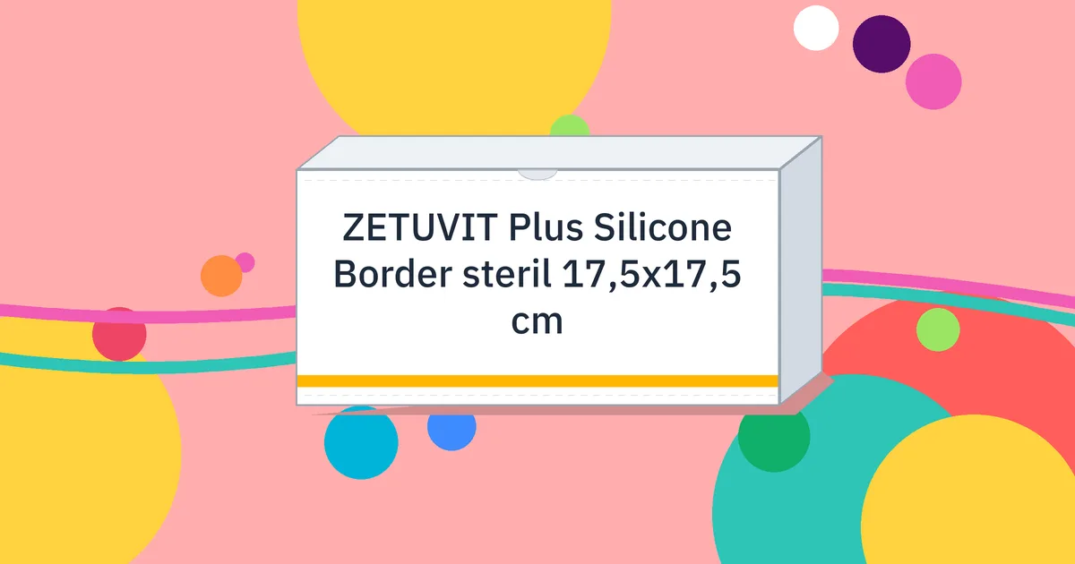 Symbolbild: Packung mit der Aufschrift ZETUVIT Plus Silicone Border steril 17,5x17,5 cm (PZN 18203519) – Verfügbarkeit und Bezug in Apotheken in Frankfurt am Main