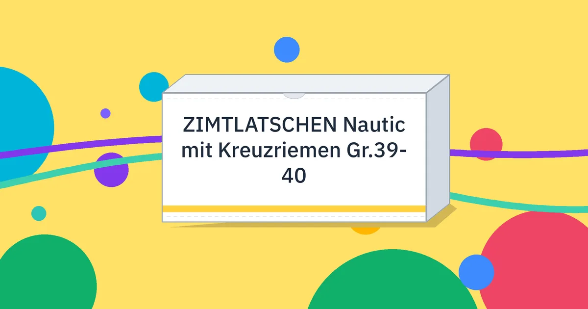 Symbolbild: Packung mit der Aufschrift ZIMTLATSCHEN Nautic mit Kreuzriemen Gr.39-40 (PZN 11731066) – Verfügbarkeit und Bezug in Apotheken in Frankfurt am Main