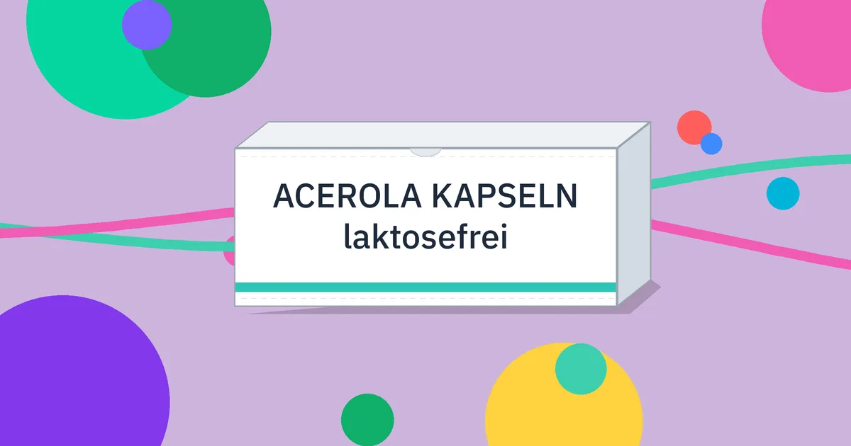 Symbolbild: Packung mit der Aufschrift ACEROLA KAPSELN laktosefrei (PZN 11662164) – Verfügbarkeit und Bezug in Apotheken in Frankfurt am Main