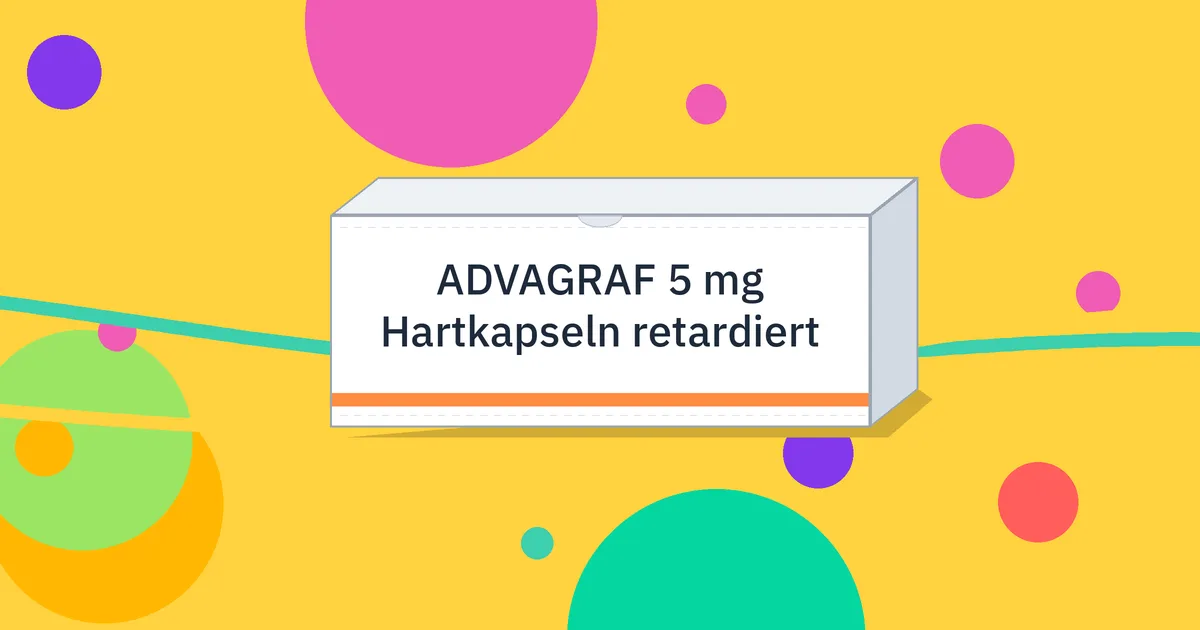 Symbolbild: Packung mit der Aufschrift ADVAGRAF 5 mg Hartkapseln retardiert (PZN 00091793) – Verfügbarkeit und Bezug in Apotheken in Frankfurt am Main