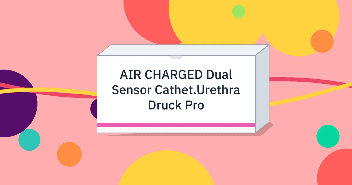 Symbolbild: Packung mit der Aufschrift AIR CHARGED Dual Sensor Cathet.Urethra Druck Pro (PZN 01370443) – Verfügbarkeit und Bezug in Apotheken in Frankfurt am Main