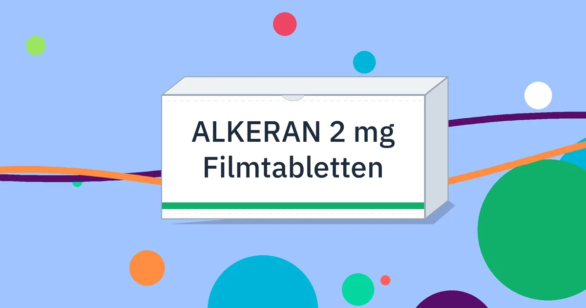 Symbolbild: Packung mit der Aufschrift ALKERAN 2 mg Filmtabletten (PZN 01263931) – Verfügbarkeit und Bezug in Apotheken in Frankfurt am Main