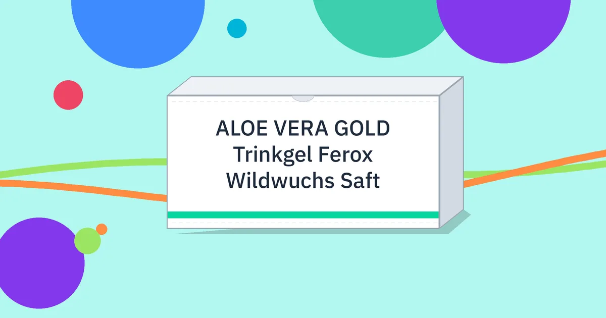 Symbolbild: Packung mit der Aufschrift ALOE VERA GOLD Trinkgel Ferox Wildwuchs Saft (PZN 17455727) – Verfügbarkeit und Bezug in Apotheken in Frankfurt am Main