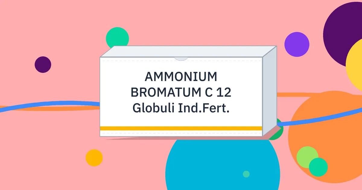 Symbolbild: Packung mit der Aufschrift AMMONIUM BROMATUM C 12 Globuli Ind.Fert. (PZN 17754909) – Verfügbarkeit und Bezug in Apotheken in Frankfurt am Main