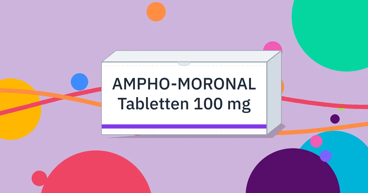 Symbolbild: Packung mit der Aufschrift AMPHO-MORONAL Tabletten 100 mg (PZN 15435755) – Verfügbarkeit und Bezug in Apotheken in Frankfurt am Main