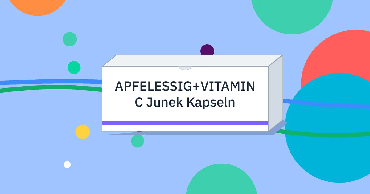 Symbolbild: Packung mit der Aufschrift APFELESSIG+VITAMIN C Junek Kapseln (PZN 07078838) – Verfügbarkeit und Bezug in Apotheken in Frankfurt am Main