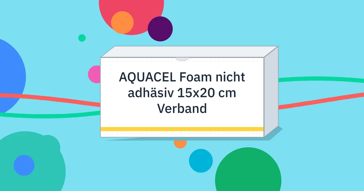 Symbolbild: Packung mit der Aufschrift AQUACEL Foam nicht adhäsiv 15x20 cm Verband (PZN 08999859) – Verfügbarkeit und Bezug in Apotheken in Frankfurt am Main