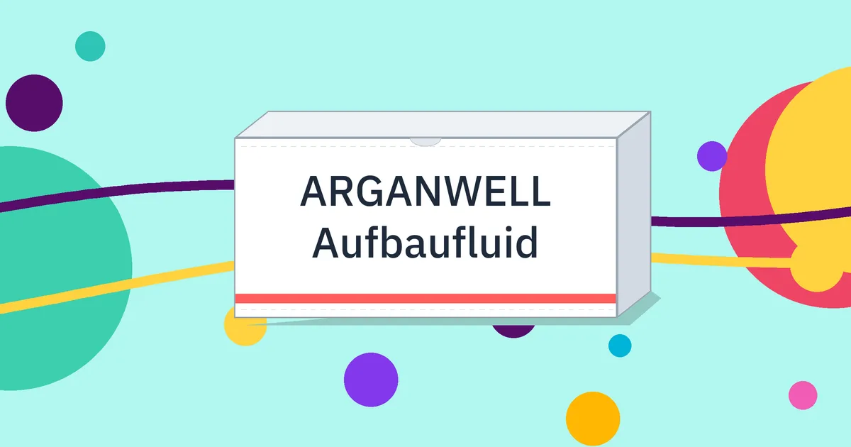 Symbolbild: Packung mit der Aufschrift ARGANWELL Aufbaufluid (PZN 06438536) – Verfügbarkeit und Bezug in Apotheken in Frankfurt am Main