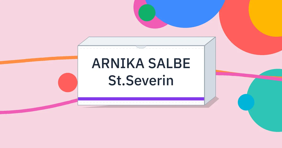 Symbolbild: Packung mit der Aufschrift ARNIKA SALBE St.Severin (PZN 11518361) – Verfügbarkeit und Bezug in Apotheken in Frankfurt am Main