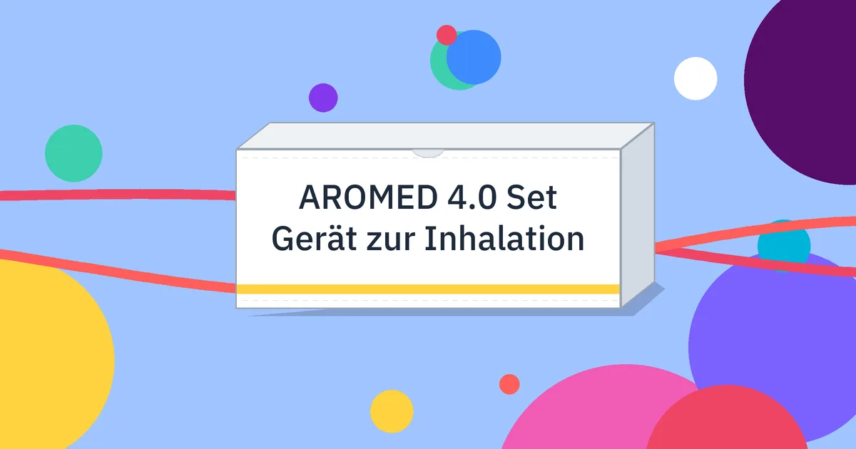 Symbolbild: Packung mit der Aufschrift AROMED 4.0 Set Gerät zur Inhalation (PZN 15863474) – Verfügbarkeit und Bezug in Apotheken in Frankfurt am Main