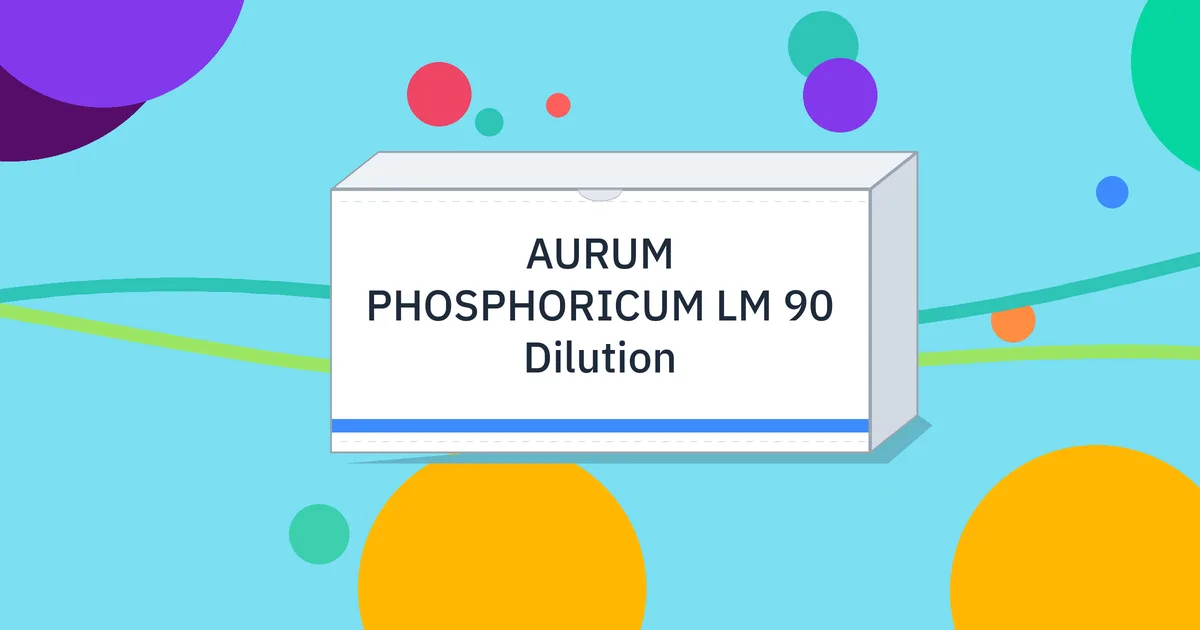 Symbolbild: Packung mit der Aufschrift AURUM PHOSPHORICUM LM 90 Dilution (PZN 13755177) – Verfügbarkeit und Bezug in Apotheken in Frankfurt am Main