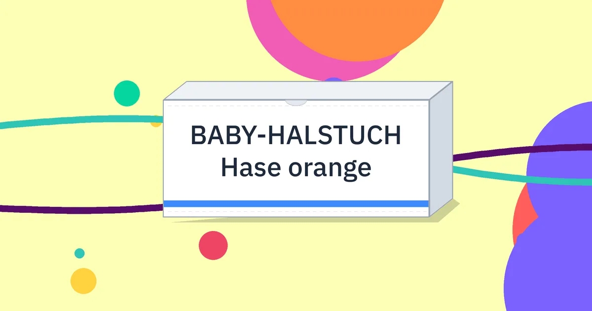 Symbolbild: Packung mit der Aufschrift BABY-HALSTUCH Hase orange (PZN 04900172) – Verfügbarkeit und Bezug in Apotheken in Frankfurt am Main
