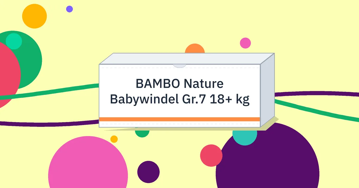 Symbolbild: Packung mit der Aufschrift BAMBO Nature Babywindel Gr.7 18+ kg (PZN 19509999) – Verfügbarkeit und Bezug in Apotheken in Frankfurt am Main