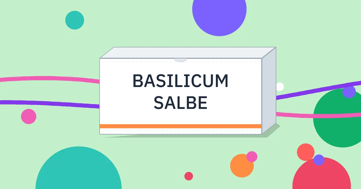Symbolbild: Packung mit der Aufschrift BASILICUM SALBE (PZN 17937188) – Verfügbarkeit und Bezug in Apotheken in Frankfurt am Main