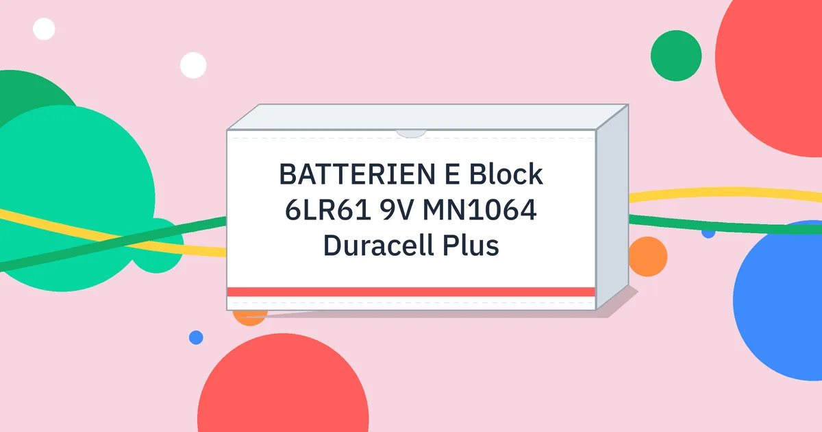 Symbolbild: Packung mit der Aufschrift BATTERIEN E Block 6LR61 9V MN1064 Duracell Plus (PZN 08411808) – Verfügbarkeit und Bezug in Apotheken in Frankfurt am Main