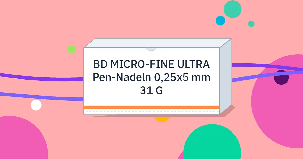 Symbolbild: Packung mit der Aufschrift BD MICRO-FINE ULTRA Pen-Nadeln 0,25x5 mm 31 G (PZN 19235705) – Verfügbarkeit und Bezug in Apotheken in Frankfurt am Main