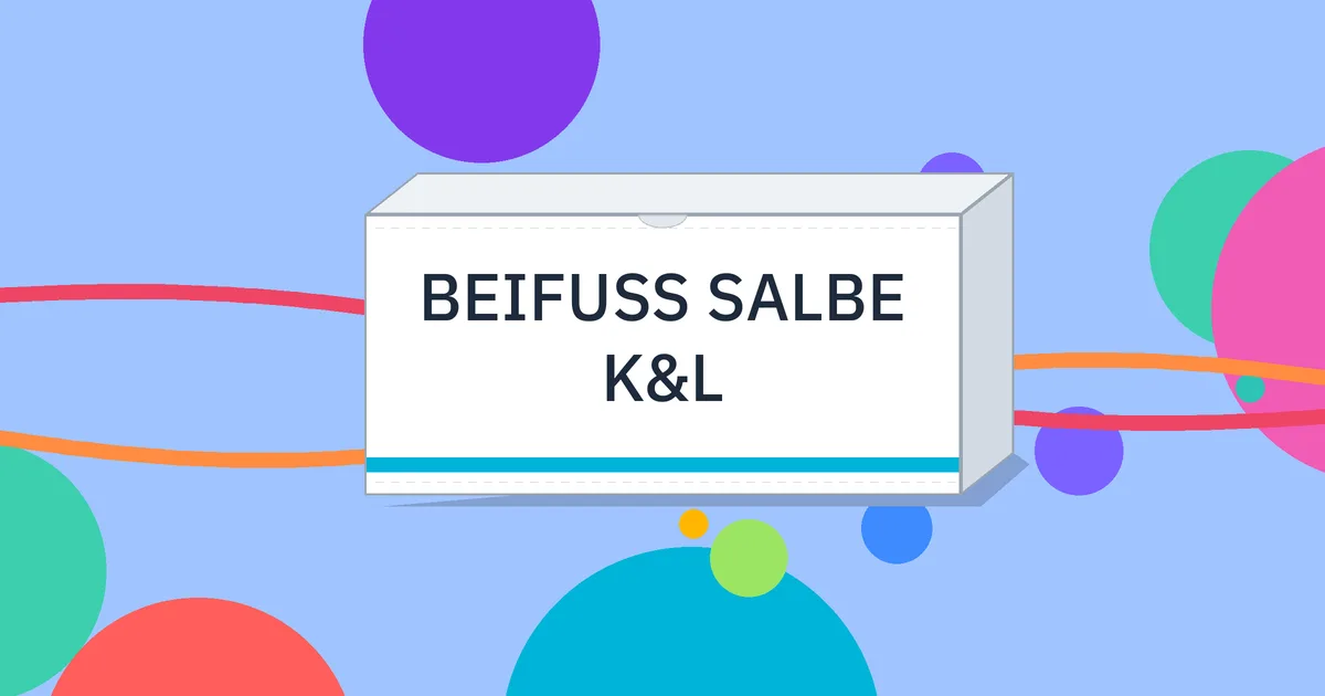 Symbolbild: Packung mit der Aufschrift BEIFUSS SALBE K&L (PZN 16607796) – Verfügbarkeit und Bezug in Apotheken in Frankfurt am Main