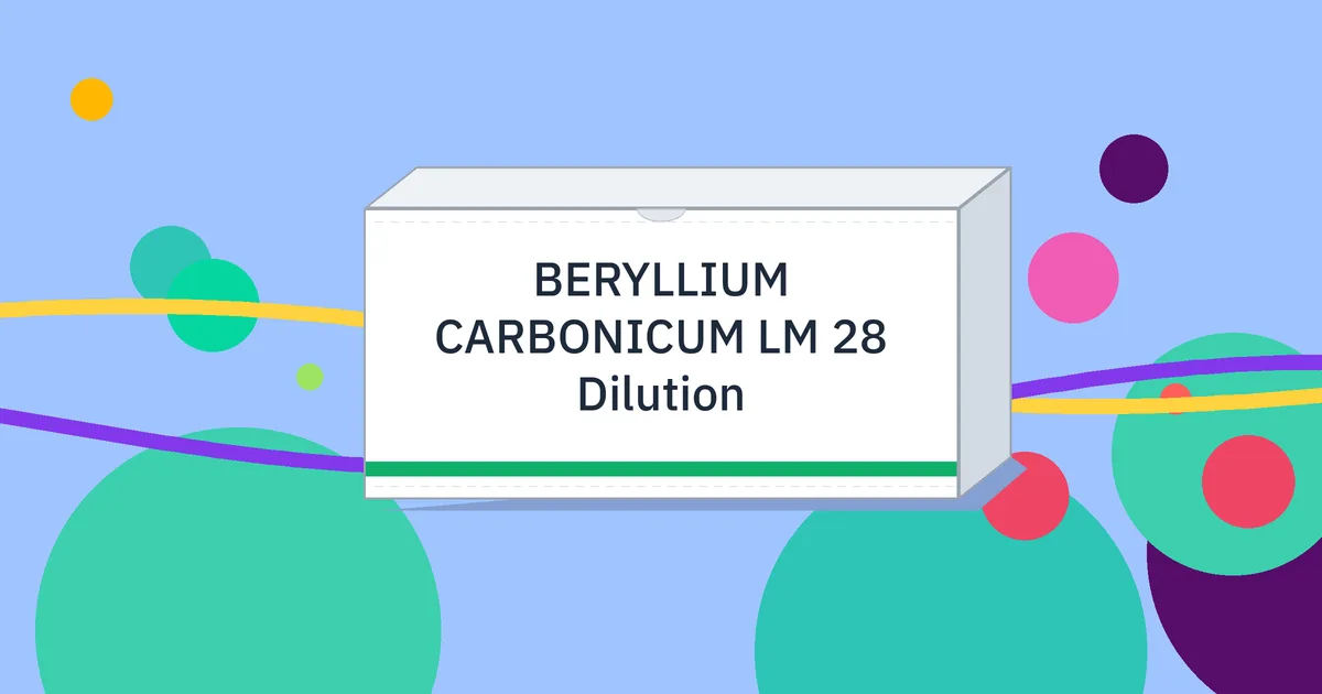 Symbolbild: Packung mit der Aufschrift BERYLLIUM CARBONICUM LM 28 Dilution (PZN 13384485) – Verfügbarkeit und Bezug in Apotheken in Frankfurt am Main