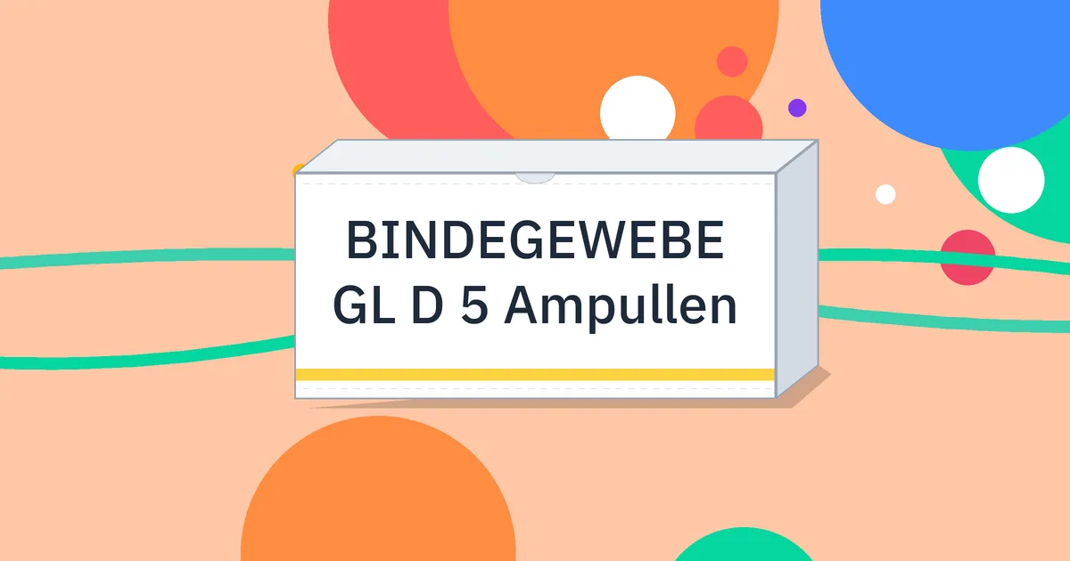 Symbolbild: Packung mit der Aufschrift BINDEGEWEBE GL D 5 Ampullen (PZN 03359575) – Verfügbarkeit und Bezug in Apotheken in Frankfurt am Main