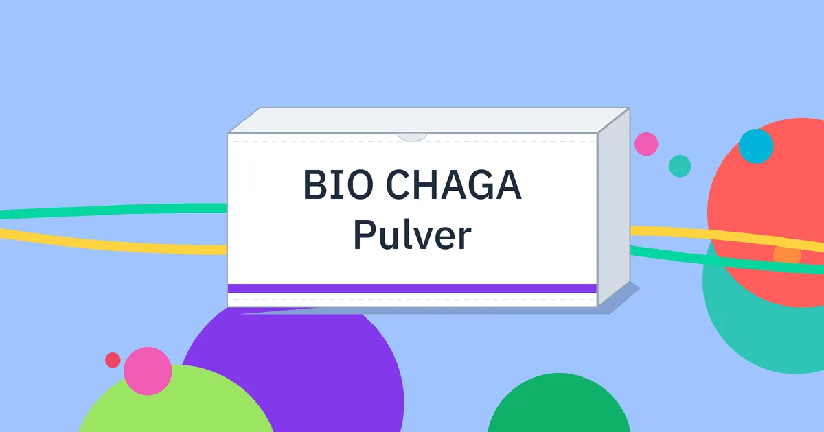 Symbolbild: Packung mit der Aufschrift BIO CHAGA Pulver (PZN 09464497) – Verfügbarkeit und Bezug in Apotheken in Frankfurt am Main