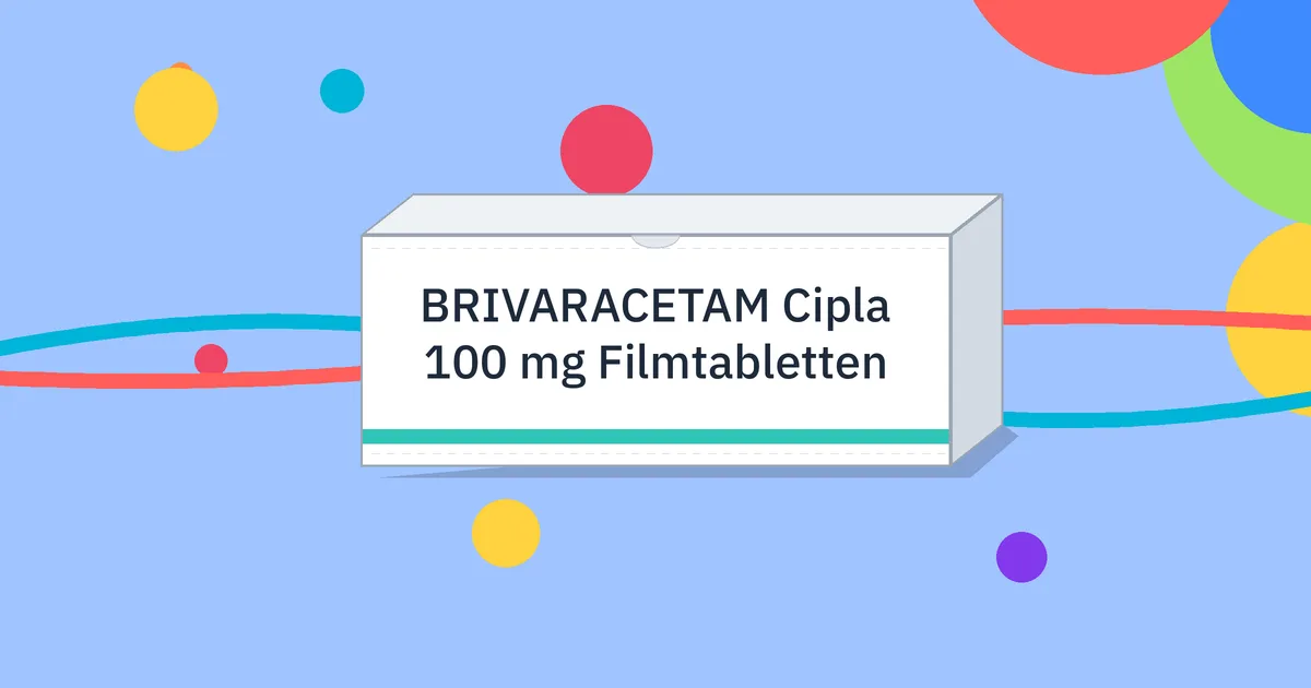 Symbolbild: Packung mit der Aufschrift BRIVARACETAM Cipla 100 mg Filmtabletten (PZN 20408387) – Verfügbarkeit und Bezug in Apotheken in Frankfurt am Main