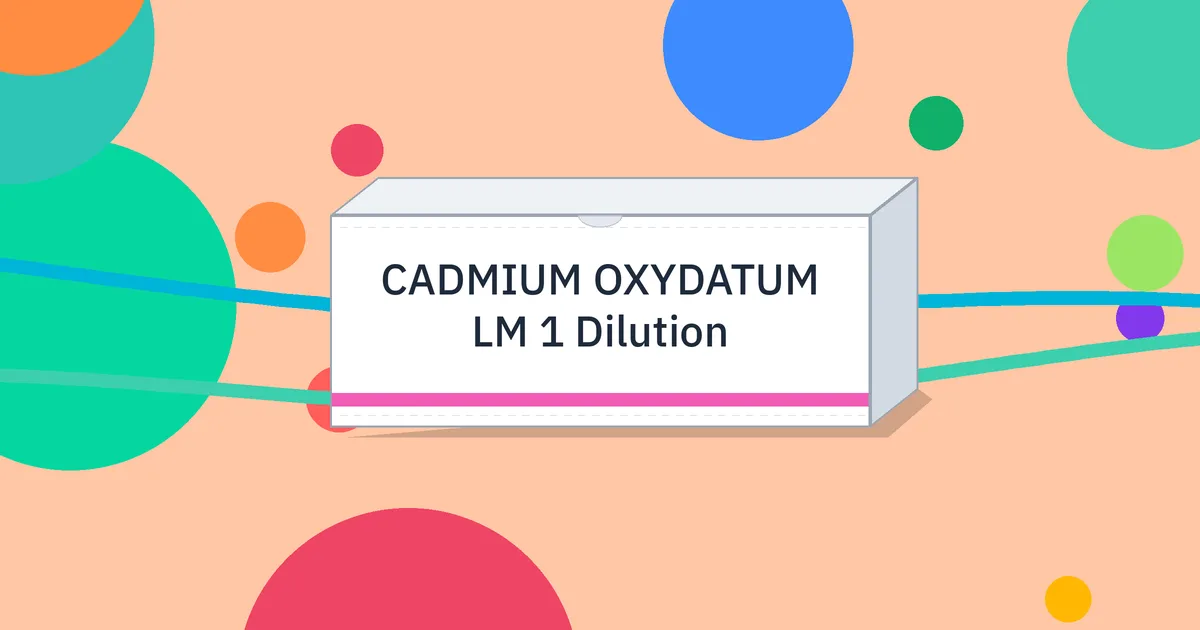 Symbolbild: Packung mit der Aufschrift CADMIUM OXYDATUM LM 1 Dilution (PZN 13400830) – Verfügbarkeit und Bezug in Apotheken in Frankfurt am Main