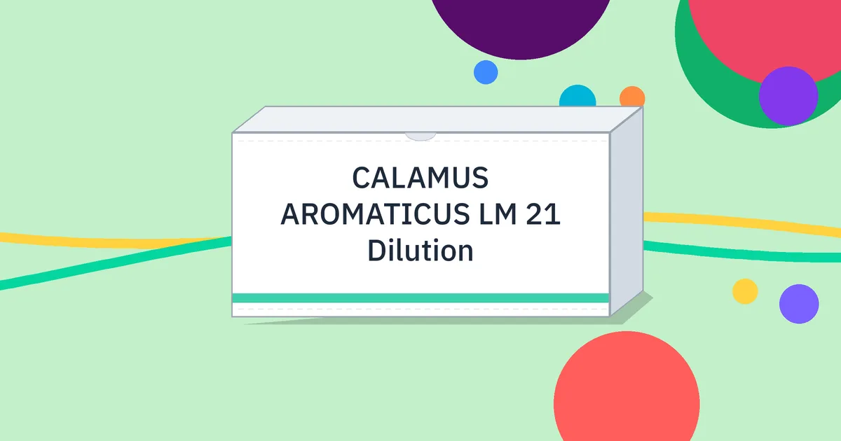Symbolbild: Packung mit der Aufschrift CALAMUS AROMATICUS LM 21 Dilution (PZN 13404911) – Verfügbarkeit und Bezug in Apotheken in Frankfurt am Main