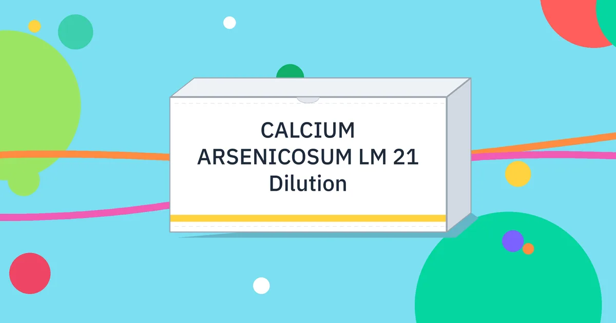 Symbolbild: Packung mit der Aufschrift CALCIUM ARSENICOSUM LM 21 Dilution (PZN 12800088) – Verfügbarkeit und Bezug in Apotheken in Frankfurt am Main