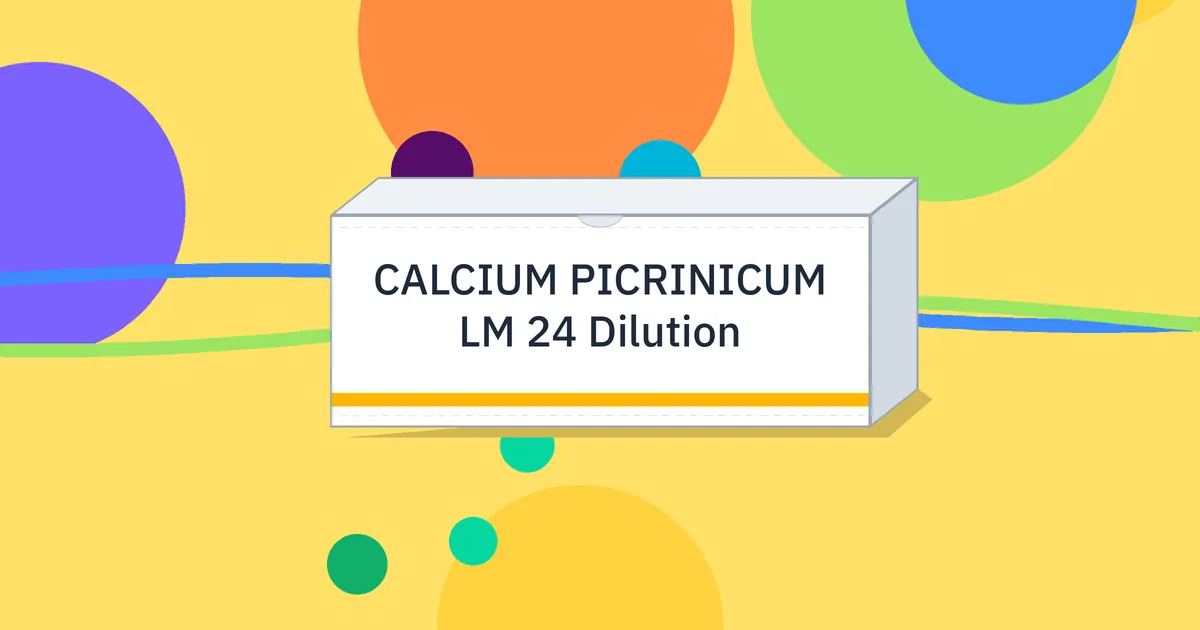 Symbolbild: Packung mit der Aufschrift CALCIUM PICRINICUM LM 24 Dilution (PZN 13410840) – Verfügbarkeit und Bezug in Apotheken in Frankfurt am Main