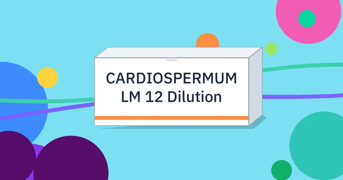 Symbolbild: Packung mit der Aufschrift CARDIOSPERMUM LM 12 Dilution (PZN 12810336) – Verfügbarkeit und Bezug in Apotheken in Frankfurt am Main