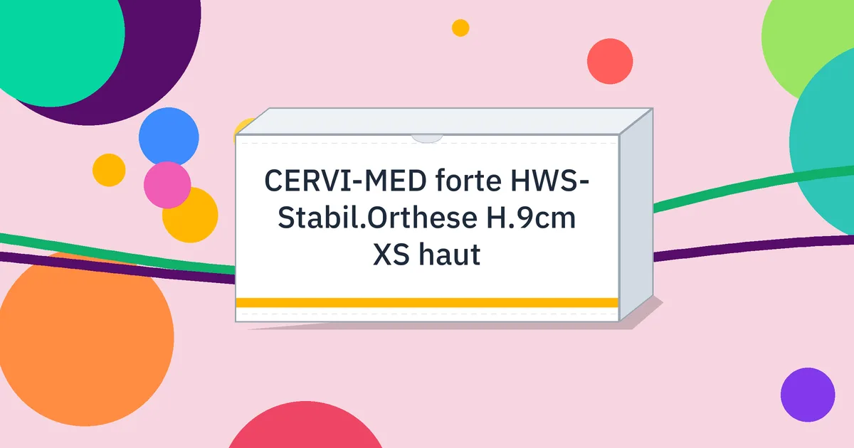 Symbolbild: Packung mit der Aufschrift CERVI-MED forte HWS-Stabil.Orthese H.9cm XS haut (PZN 20309797) – Verfügbarkeit und Bezug in Apotheken in Frankfurt am Main