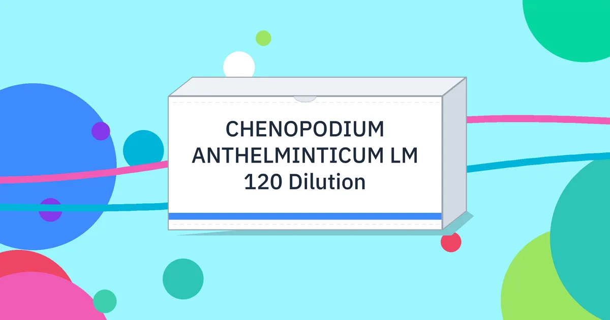 Symbolbild: Packung mit der Aufschrift CHENOPODIUM ANTHELMINTICUM LM 120 Dilution (PZN 13441131) – Verfügbarkeit und Bezug in Apotheken in Frankfurt am Main