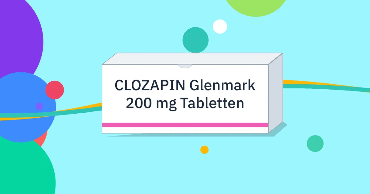 Symbolbild: Packung mit der Aufschrift CLOZAPIN Glenmark 200 mg Tabletten (PZN 11532527) – Verfügbarkeit und Bezug in Apotheken in Frankfurt am Main