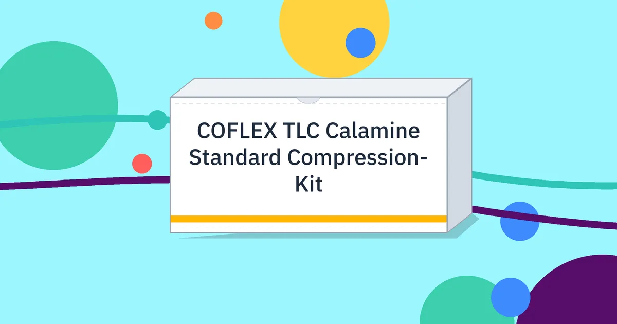 Symbolbild: Packung mit der Aufschrift COFLEX TLC Calamine Standard Compression-Kit (PZN 17599219) – Verfügbarkeit und Bezug in Apotheken in Frankfurt am Main