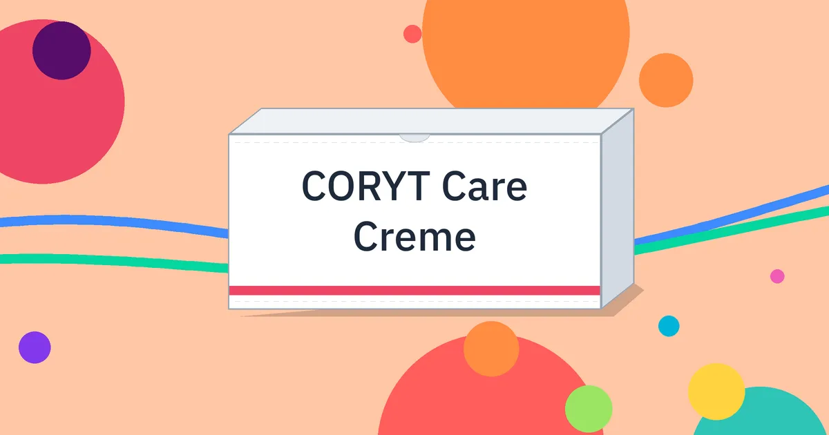 Symbolbild: Packung mit der Aufschrift CORYT Care Creme (PZN 02154115) – Verfügbarkeit und Bezug in Apotheken in Frankfurt am Main