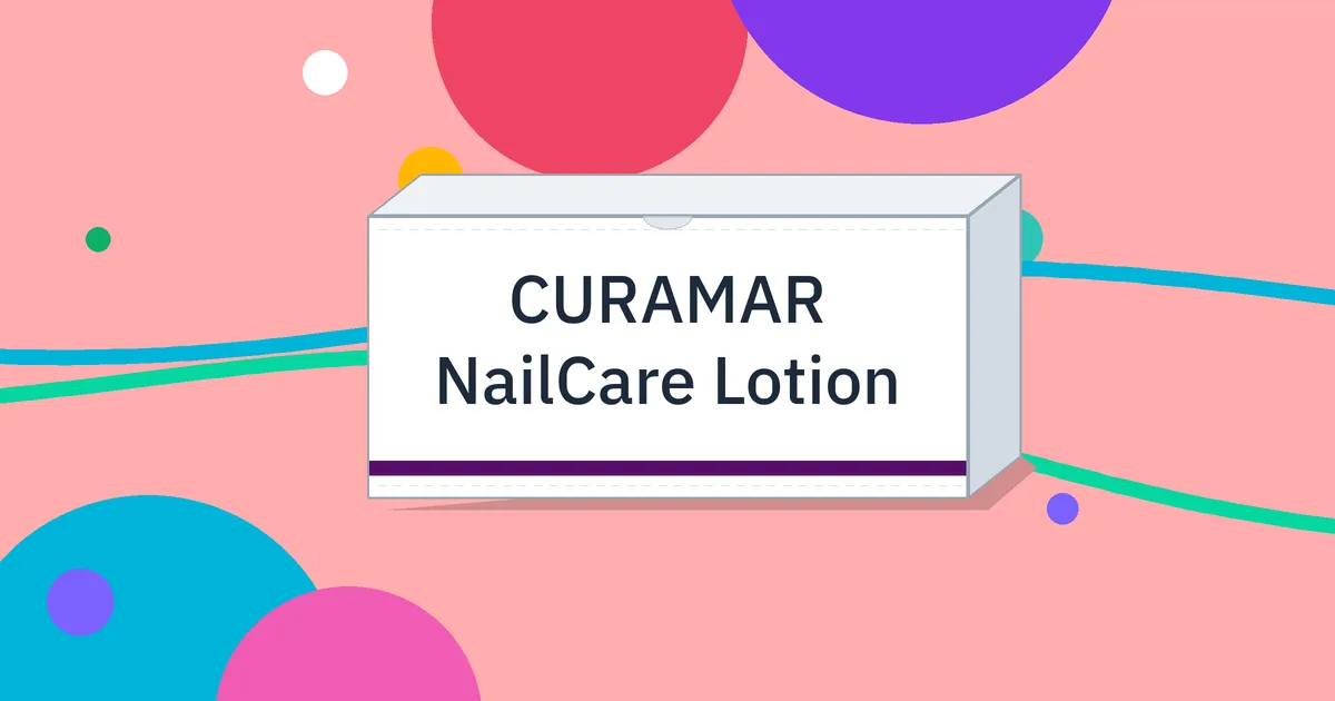 Symbolbild: Packung mit der Aufschrift CURAMAR NailCare Lotion (PZN 07585713) – Verfügbarkeit und Bezug in Apotheken in Frankfurt am Main