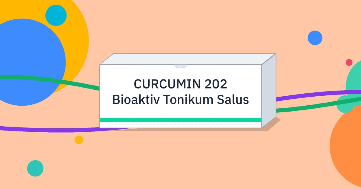 Symbolbild: Packung mit der Aufschrift CURCUMIN 202 Bioaktiv Tonikum Salus (PZN 19351156) – Verfügbarkeit und Bezug in Apotheken in Frankfurt am Main