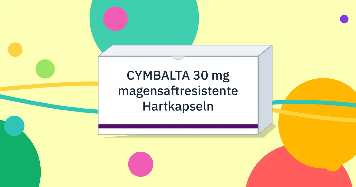 Symbolbild: Packung mit der Aufschrift CYMBALTA 30 mg magensaftresistente Hartkapseln (PZN 00565009) – Verfügbarkeit und Bezug in Apotheken in Frankfurt am Main