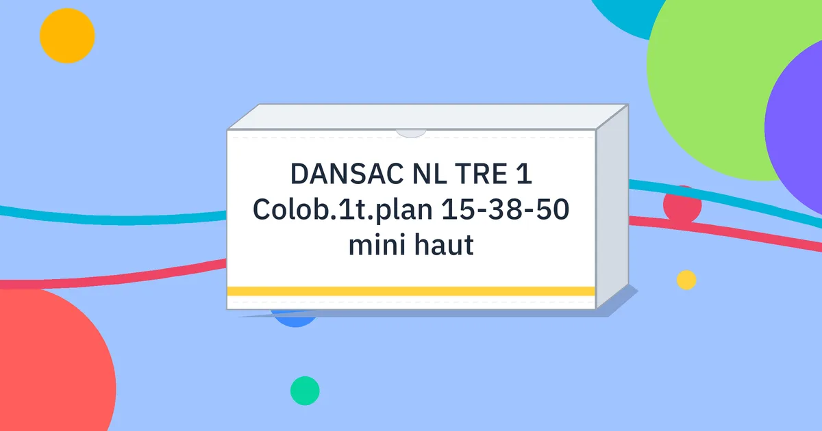 Symbolbild: Packung mit der Aufschrift DANSAC NL TRE 1 Colob.1t.plan 15-38-50 mini haut (PZN 16197246) – Verfügbarkeit und Bezug in Apotheken in Frankfurt am Main