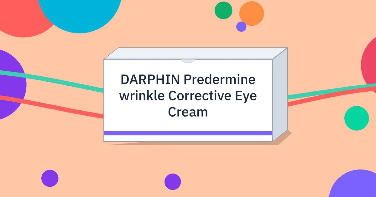 Symbolbild: Packung mit der Aufschrift DARPHIN Predermine wrinkle Corrective Eye Cream (PZN 18364398) – Verfügbarkeit und Bezug in Apotheken in Frankfurt am Main