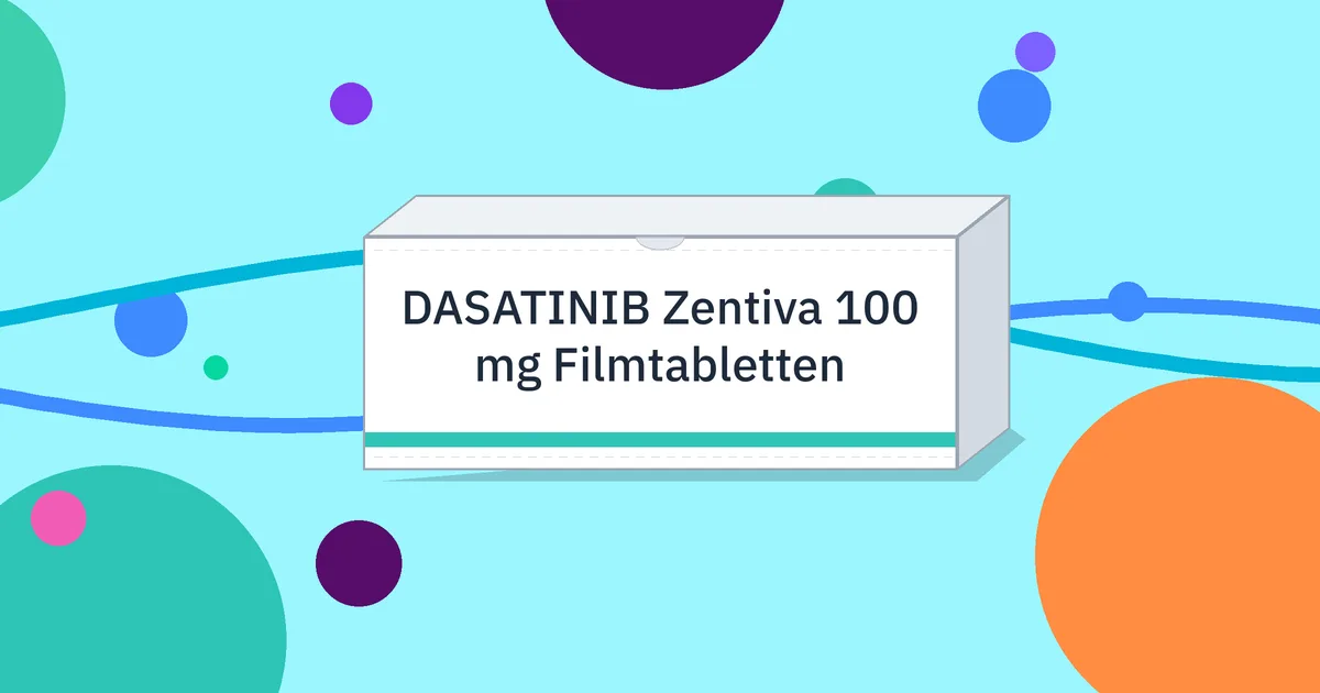 Symbolbild: Packung mit der Aufschrift DASATINIB Zentiva 100 mg Filmtabletten (PZN 20194012) – Verfügbarkeit und Bezug in Apotheken in Frankfurt am Main