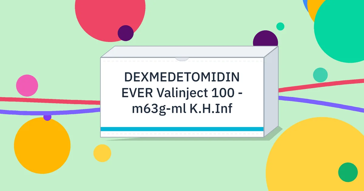 Symbolbild: Packung mit der Aufschrift DEXMEDETOMIDIN EVER Valinject 100 -m63g-ml K.H.Inf (PZN 16632179) – Verfügbarkeit und Bezug in Apotheken in Frankfurt am Main