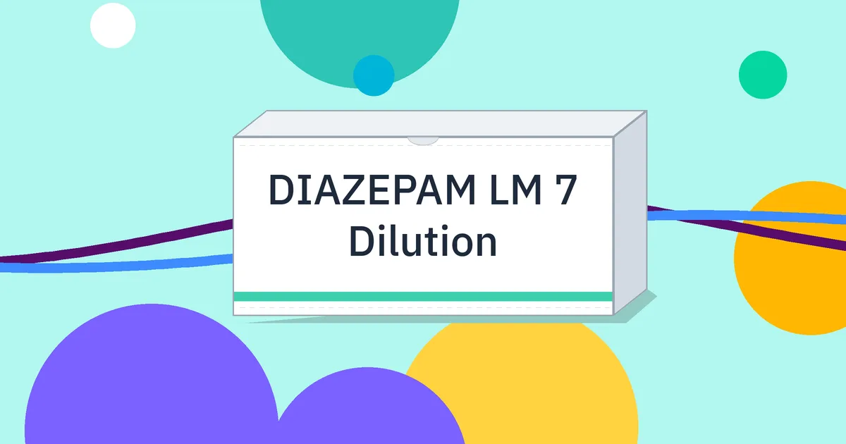 Symbolbild: Packung mit der Aufschrift DIAZEPAM LM 7 Dilution (PZN 12840774) – Verfügbarkeit und Bezug in Apotheken in Frankfurt am Main