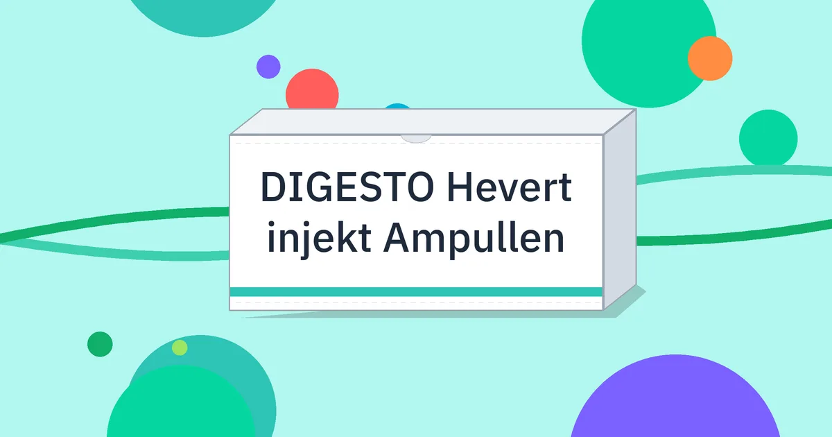 Symbolbild: Packung mit der Aufschrift DIGESTO Hevert injekt Ampullen (PZN 14360972) – Verfügbarkeit und Bezug in Apotheken in Frankfurt am Main